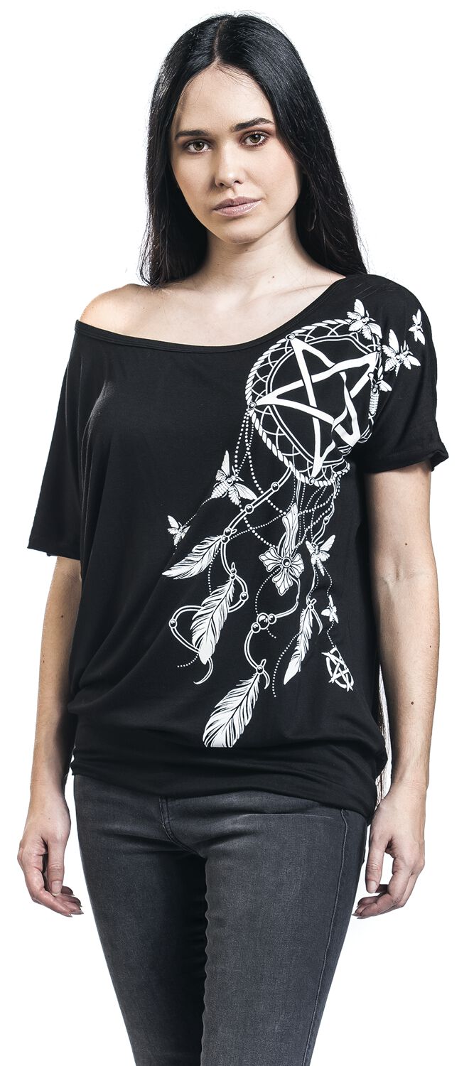 T-Shirt Attrape-Rêve Pentagramme | Gothicana by EMP T-Shirt Manches ...