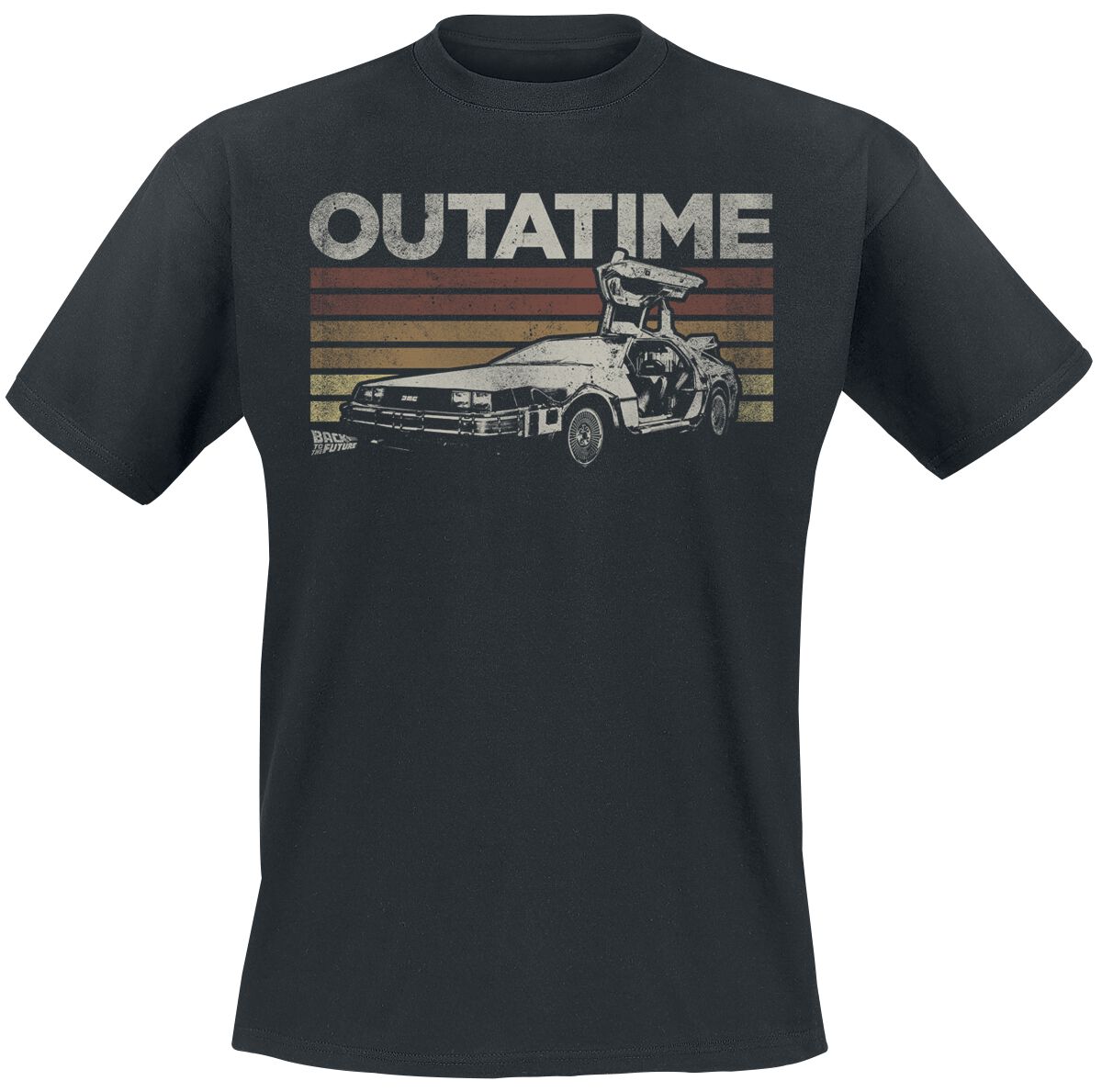 DeLorean - Rayures Rétro | Retour Vers Le Futur T-Shirt Manches courtes ...