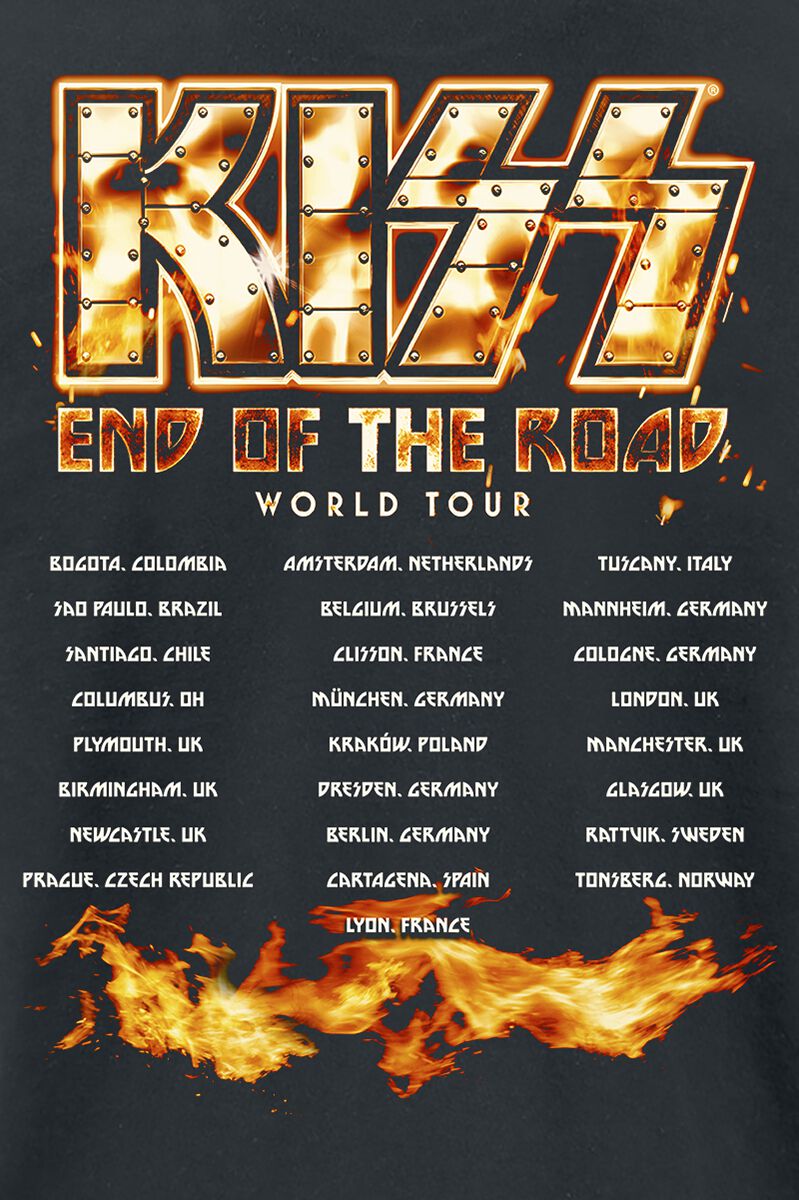 EOTR Tour 2023 On Fire | Kiss T-Shirt Manches courtes | EMP