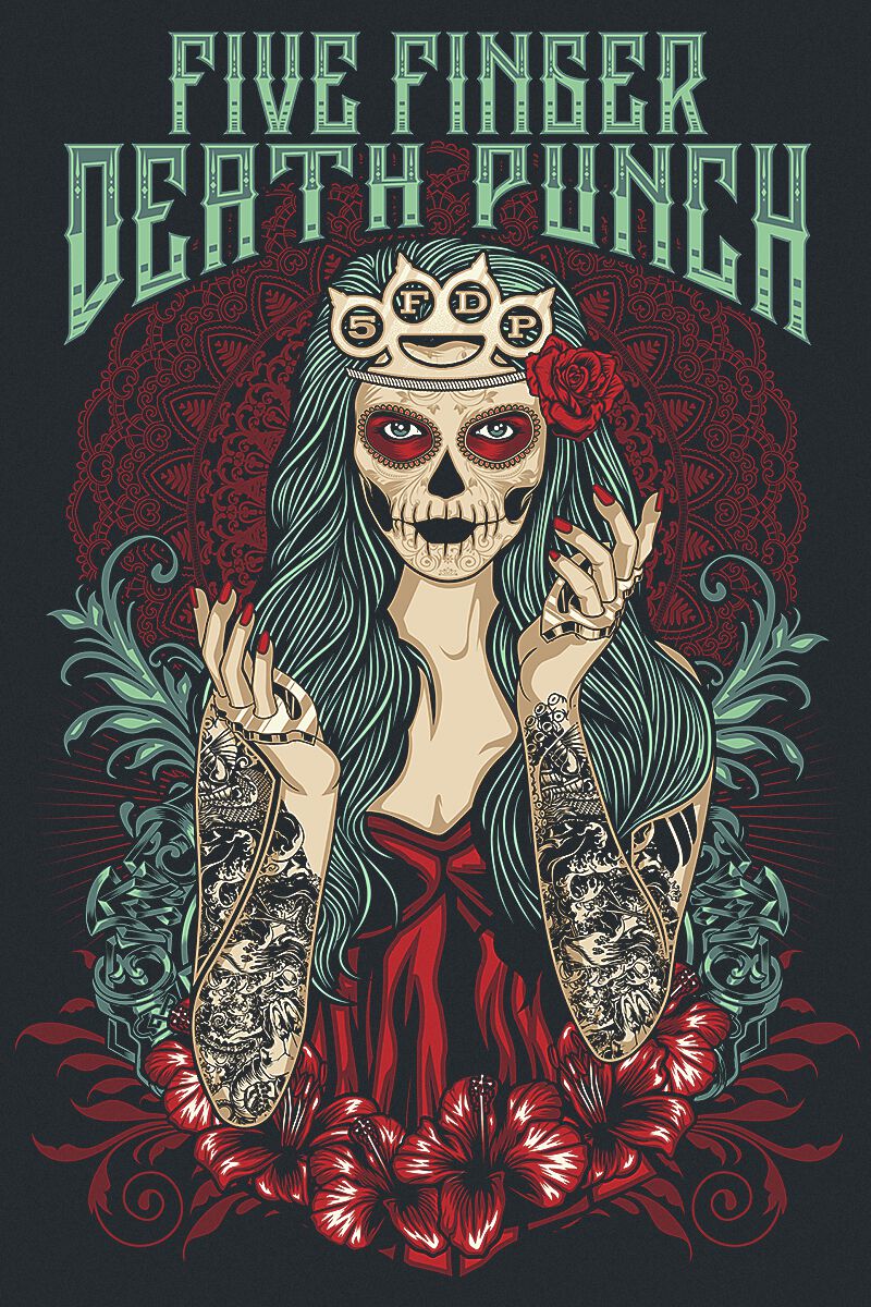 Lady Muerta | Five Finger Death Punch T-Shirt Manches courtes | EMP