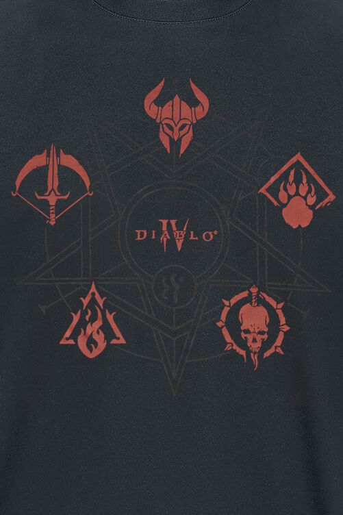 Diablo 4 - Icônes des Classes | Diablo T-Shirt Manches courtes | EMP