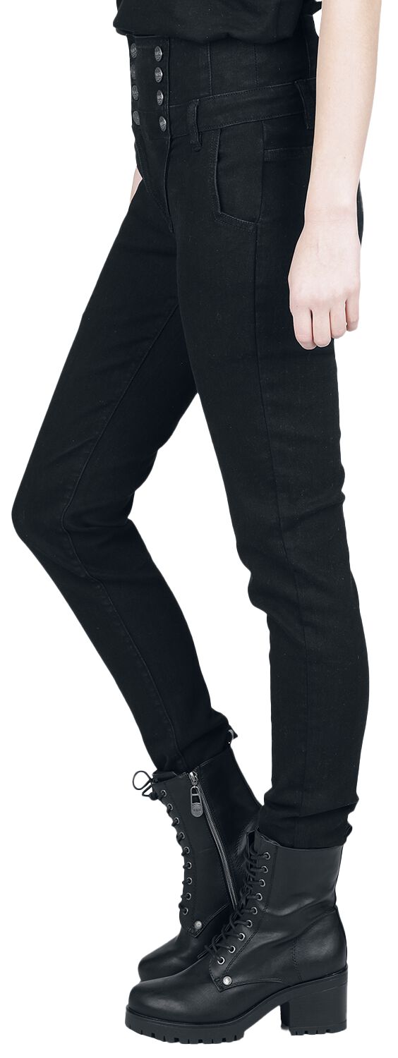 Double Button Placket Jeans | Black Premium by EMP Pantalon en toile | EMP
