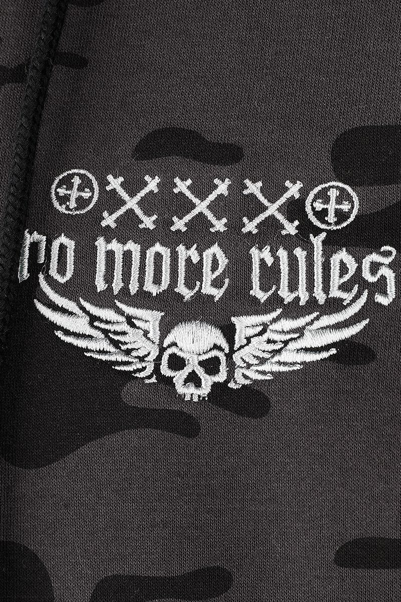 Sweat à Capucne Zippé Camouflage Avec Large Imprimé Dans le Dos | Rock ...