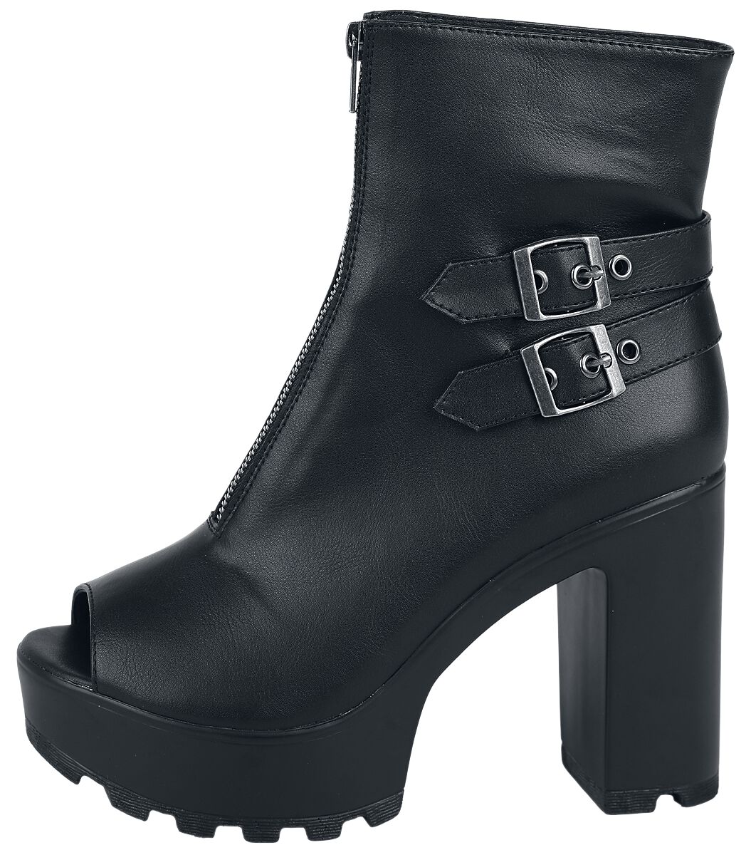Bottines Bouts Ouvert Zippées | Black Premium by EMP Bottes | EMP